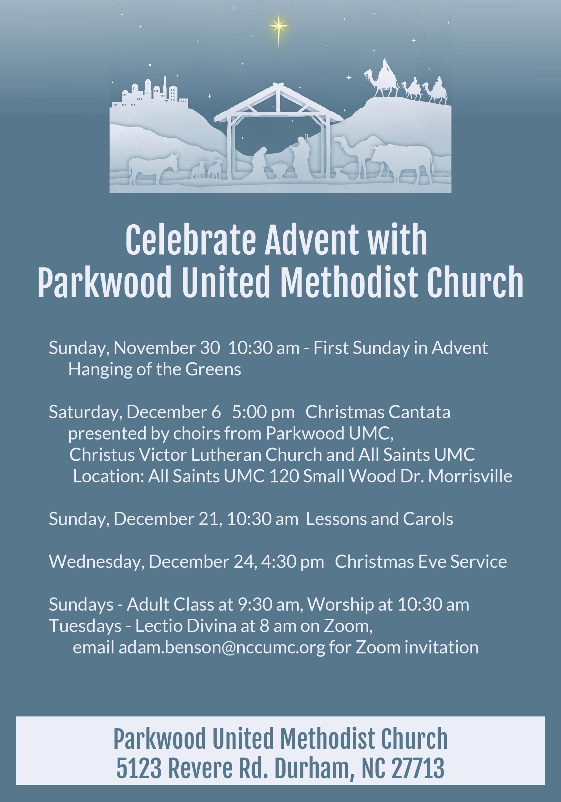 Celebrate Advent with Parkwood United Methodist Church - Parkwood ...